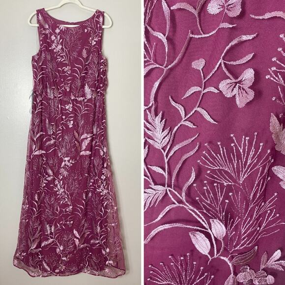 JS Collections | Dresses | Nwt Js Collections Dress Gown Pink Red ...